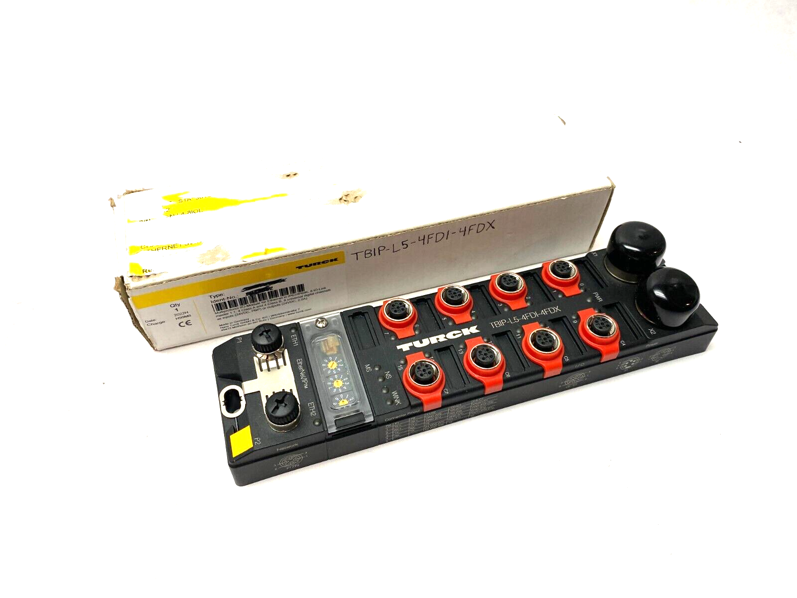 TBIP-L5-4FDI-4FDX, 10001828 | Turck TBIP-L5-4FDI-4FDX Safety Block I/O EtherNet/IP CIP Safety ...