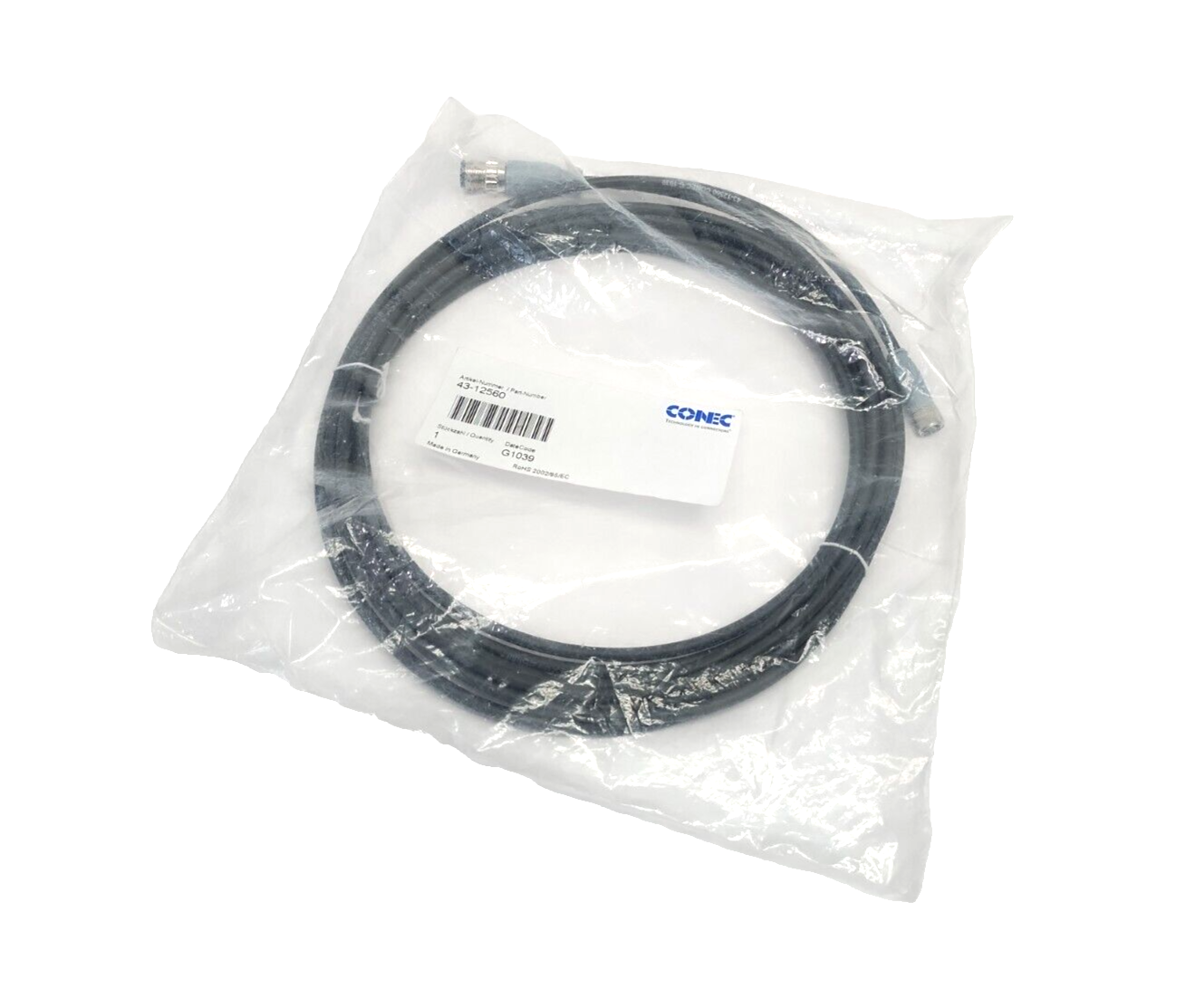 43-12560 | Conec 43-12560 Connection Cordset M12 4-Pin Male To M8 4-Pin Female