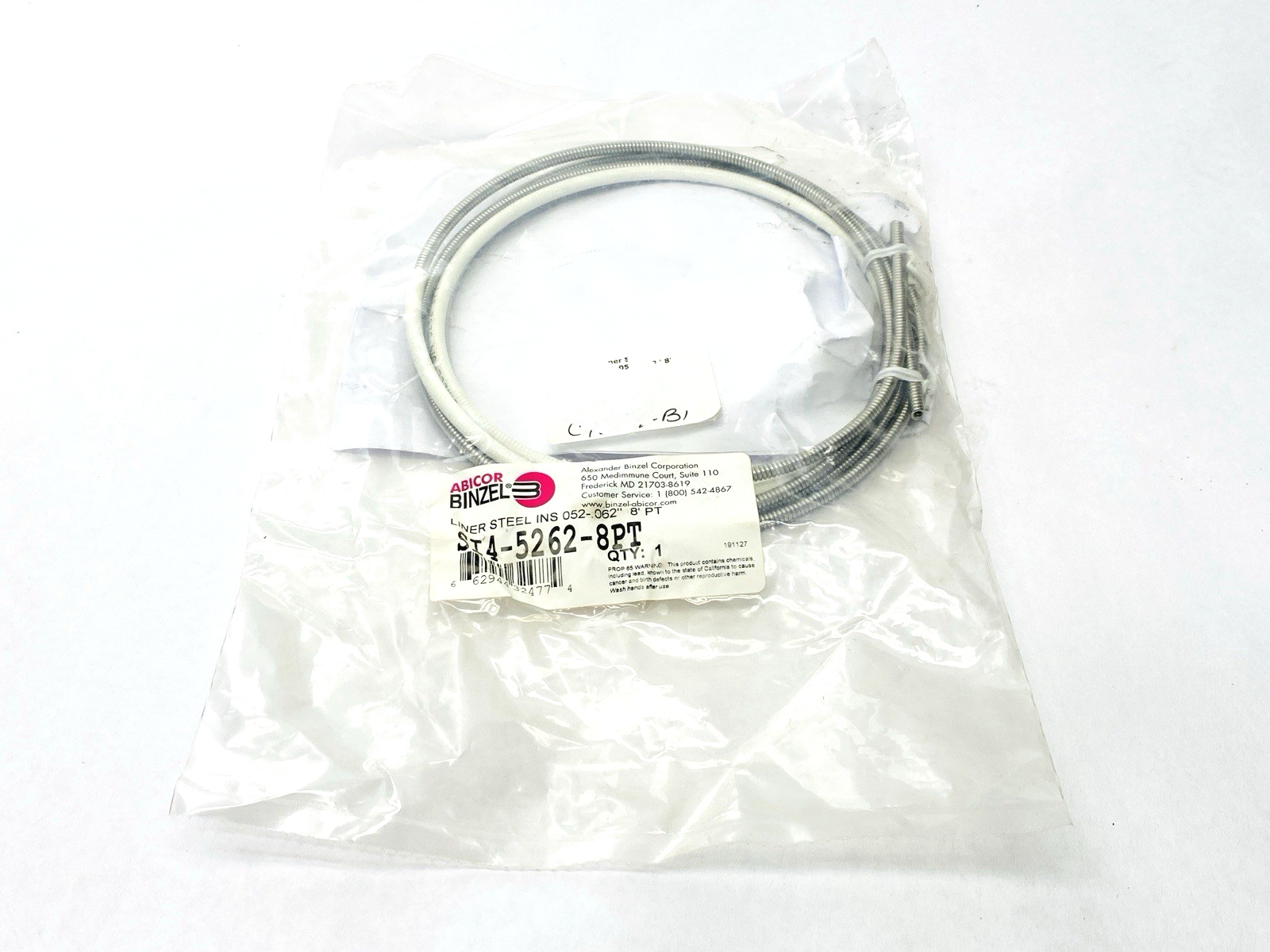 SI4-5262-8PT | Abicor Binzel SI4-5262-8PT Liner Steel INS .052-.062" 8' PT