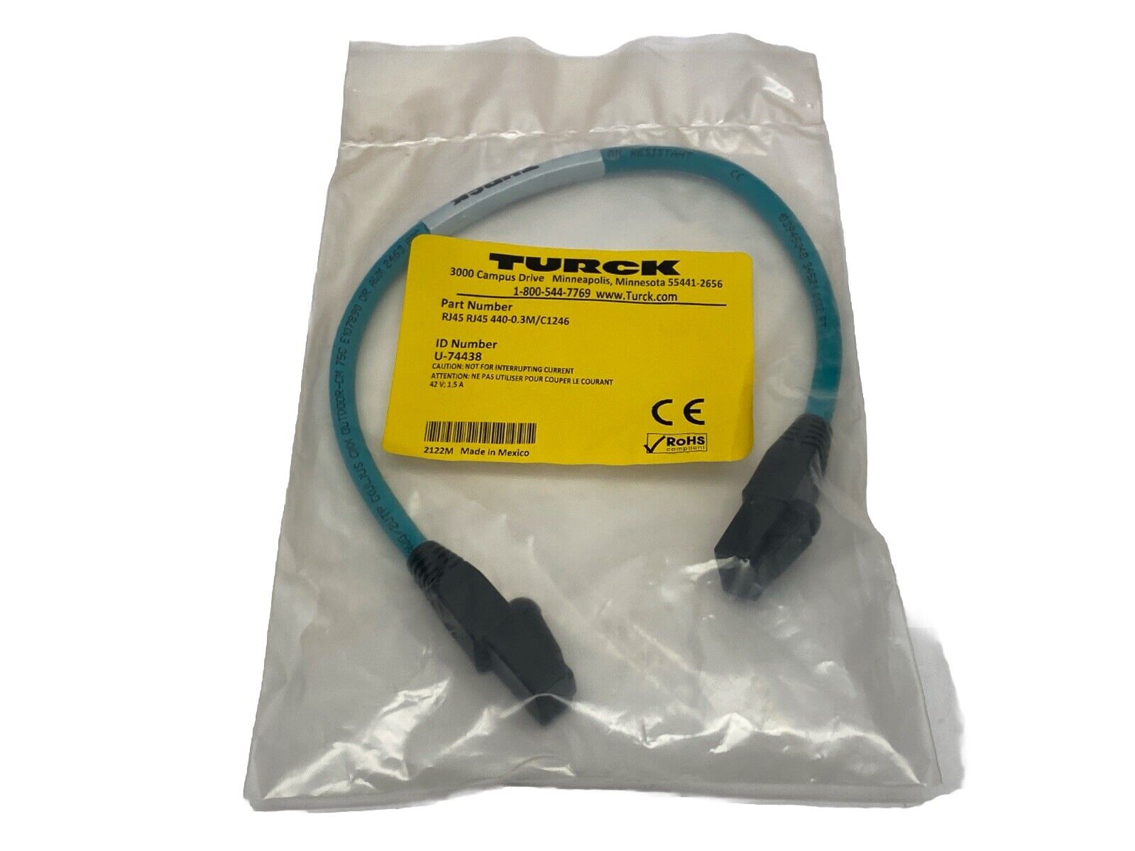RJ45 RJ45 440-0.3M/C1246 | Turck RJ45 RJ45 440-0.3M/C1246 Industrial ...