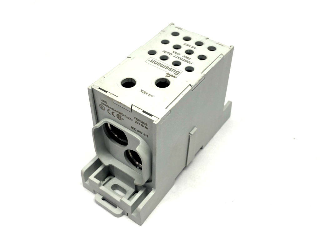 Bussmann PDBFS377 Power Distribution Block 600V AC/DC 570A, 1/8 Hex