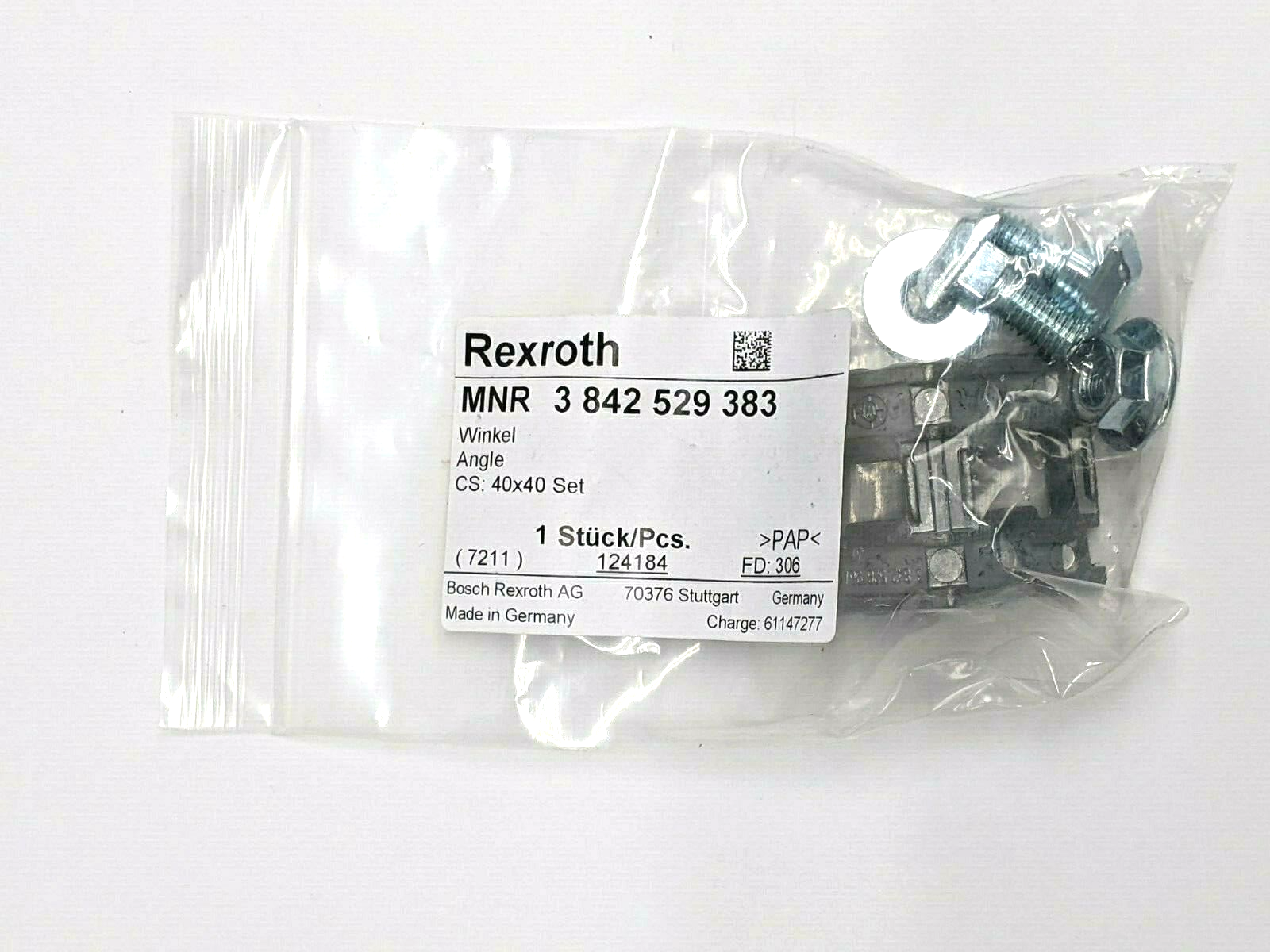 3 842 529 383 | Bosch Rexroth 3842529383 Gusset 40x40
