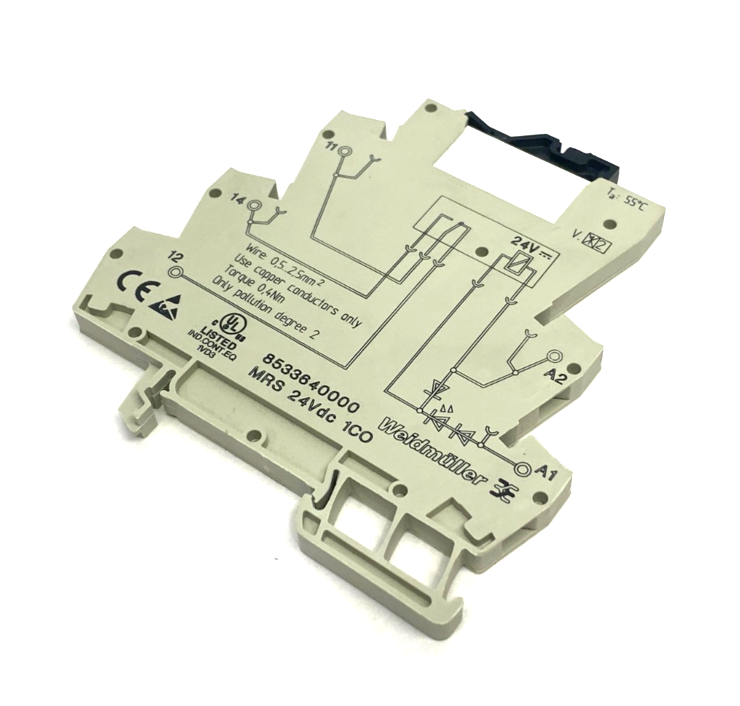 8533640000 | Weidmuller MICROSERIES Relay Module MRS 24VDC 1CO - Used