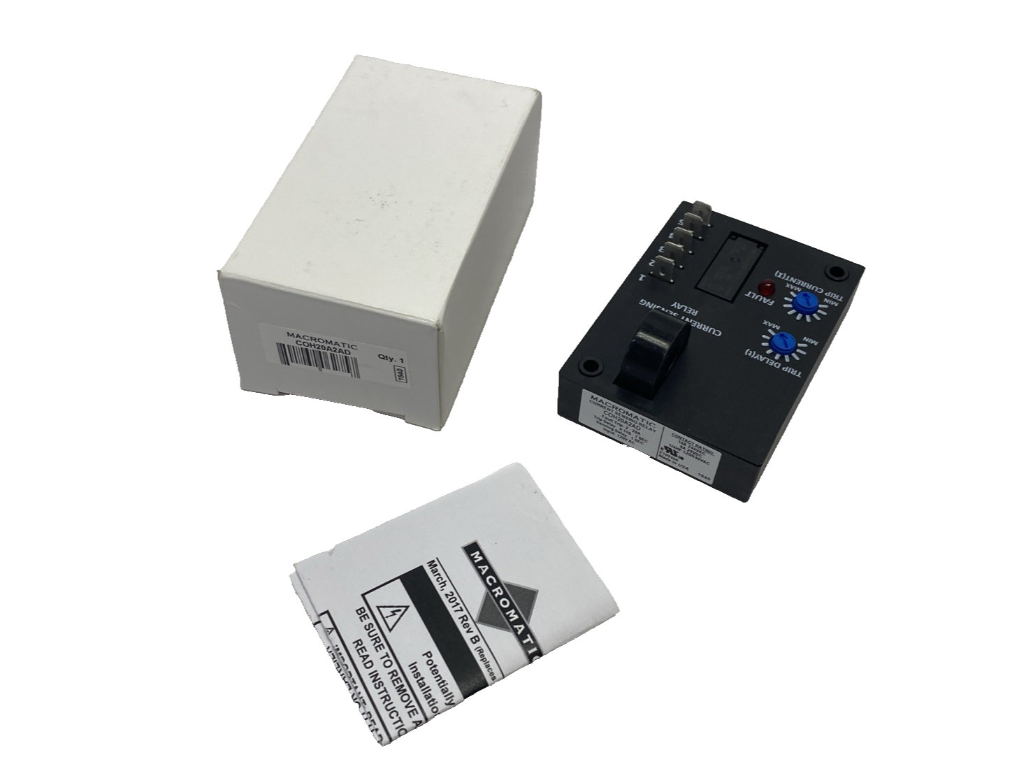 COH20A2AD | Macromatic COH20A2AD Current Sensing Relay 2-20A 0.150-7 ...