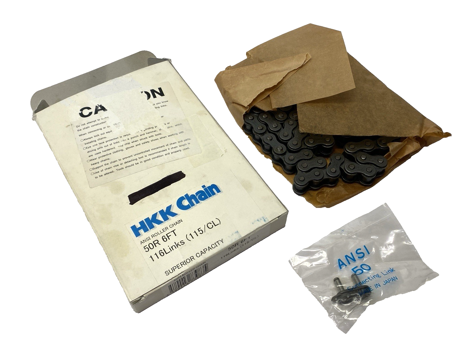 50R 6FT | HKK Chain 50R 6FT ANSI Roller Chain 116 Links 115/CL