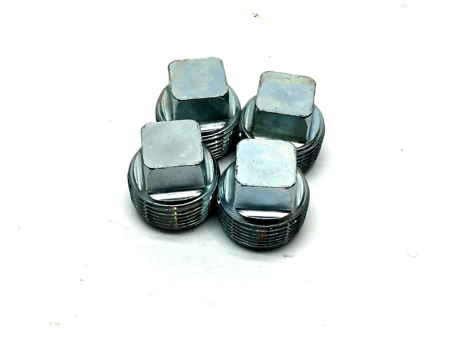 Unknown | Zinc Plated Steel Plug w/ External Square Drive 1" NPT LOT OF 4