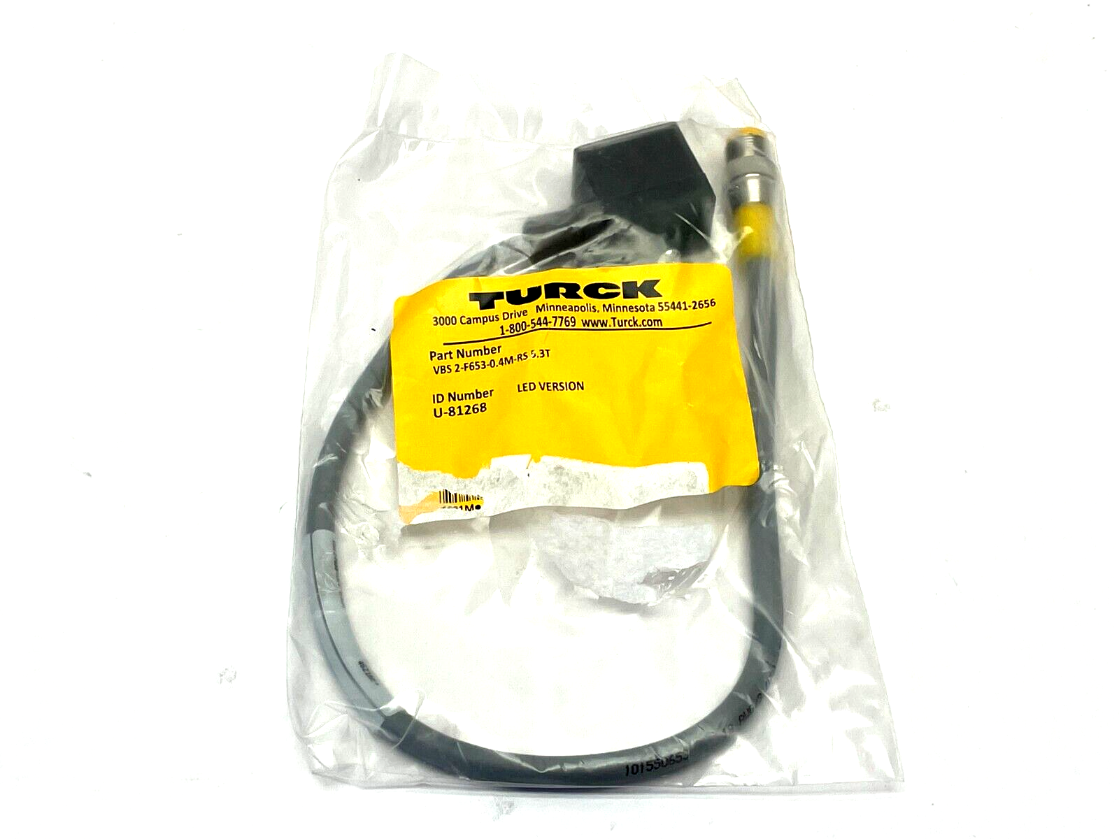 VBS 2-F653-0.4M-RS 5.3T | Turck VBS 2-F653-0.4M-RS 5.3T Valve Cordset U ...