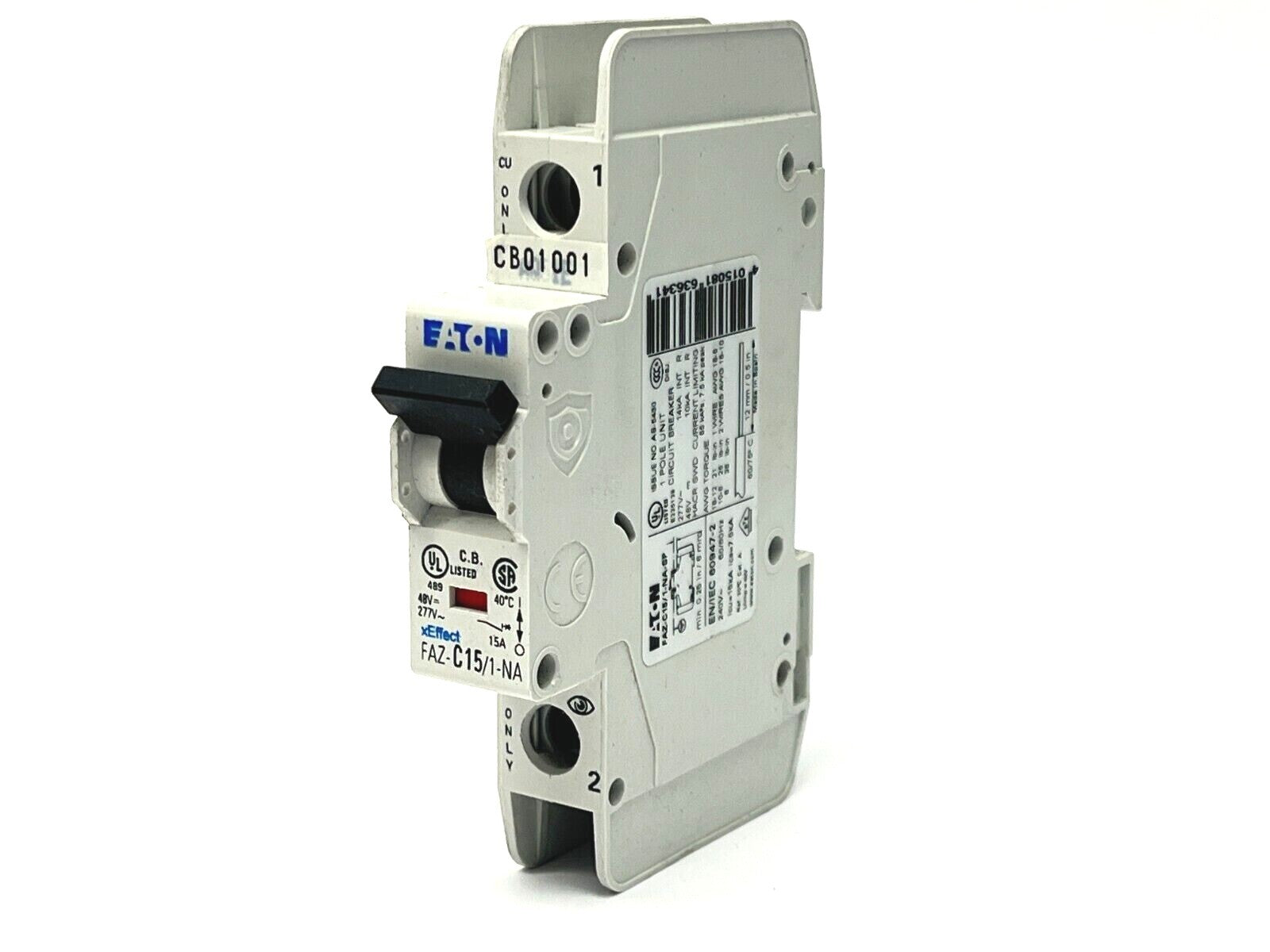 FAZ-C15/1-NA-SP | Eaton FAZ-C15/1-NA-SP Miniature Circuit Breaker 15A ...