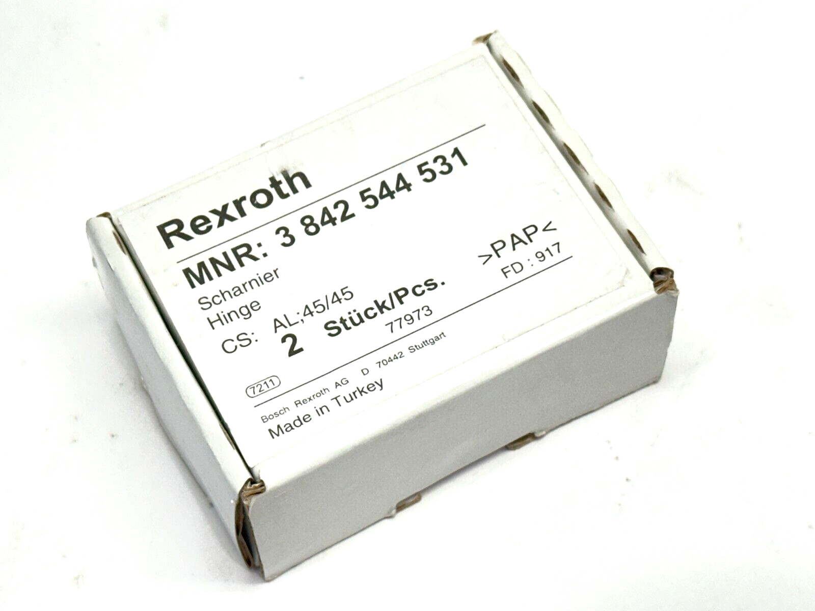 3 842 544 531 | Bosch Rexroth 3842544531 Hinge AL 45/45 PKG OF 2
