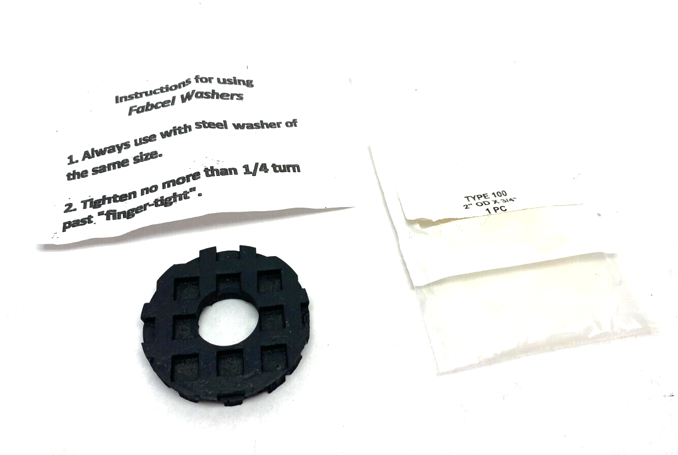 Type 100 | Fabreeka Type 100 Fabcel Damping Cushion Washer 2" OD x 3/4" ID