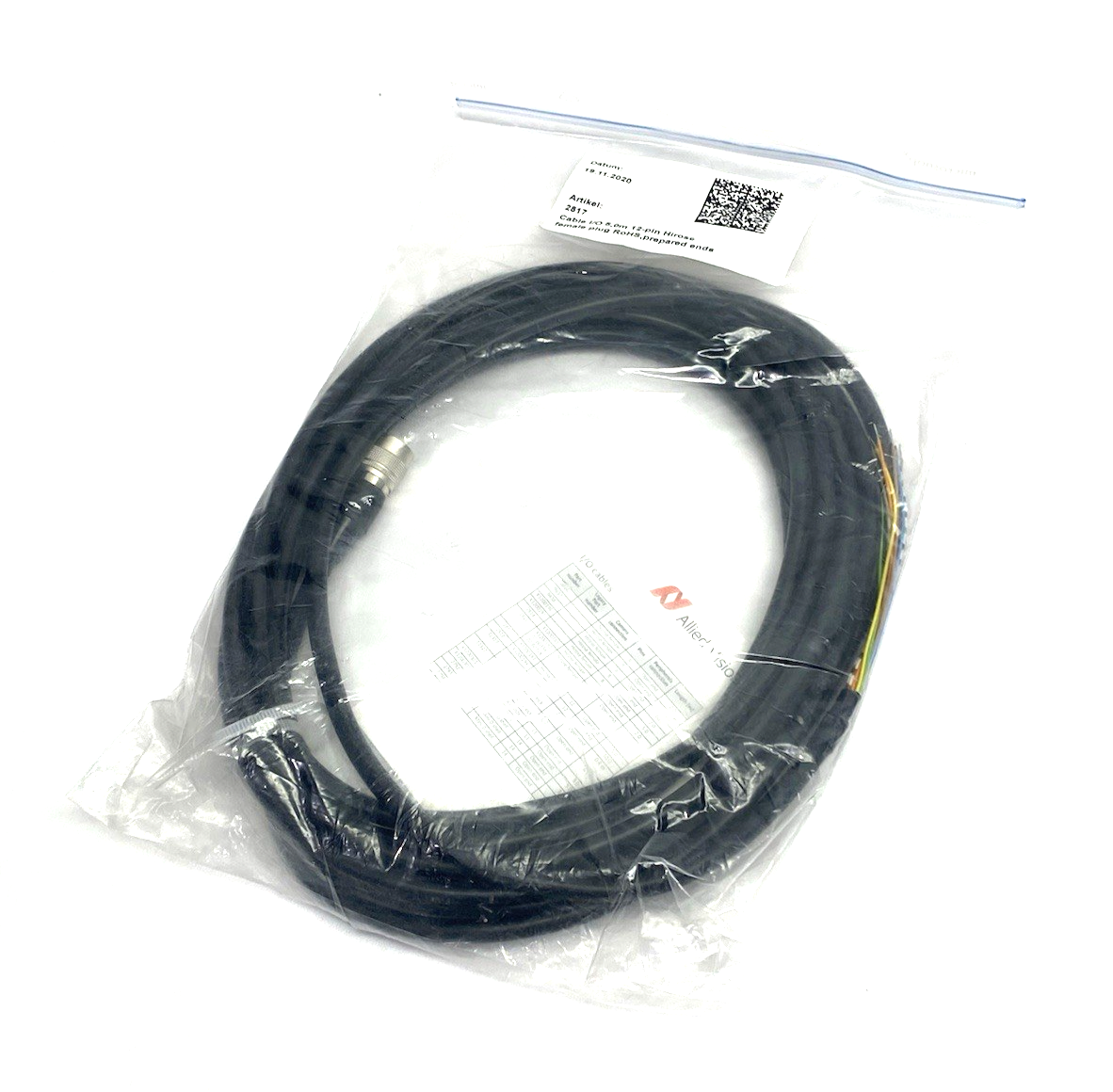 2817 | Allied Vision I/O Cable 12-Pin Hirose Female to Open End 5m Len