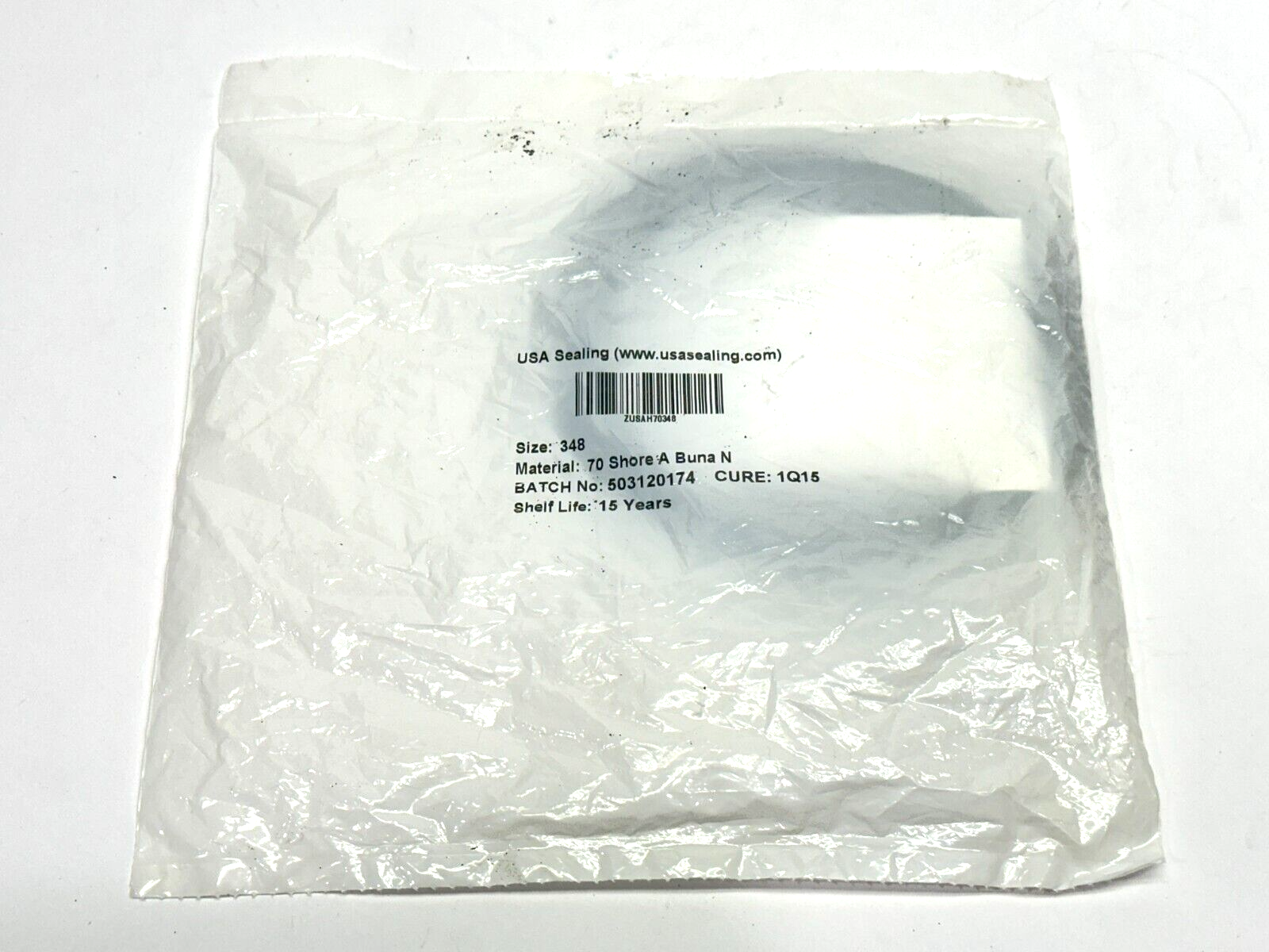 348 Buna N 70A | USA Sealing O-Rings Size 348 Buna N 70A Black PKG OF 5