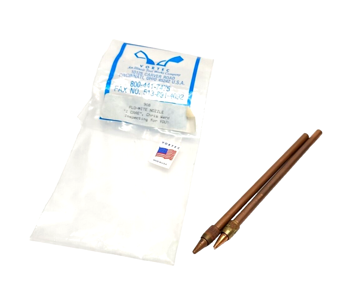 908 | Vortec 908 FLO-MITE Nozzle 1/4" Tube O.D. LOT OF 2