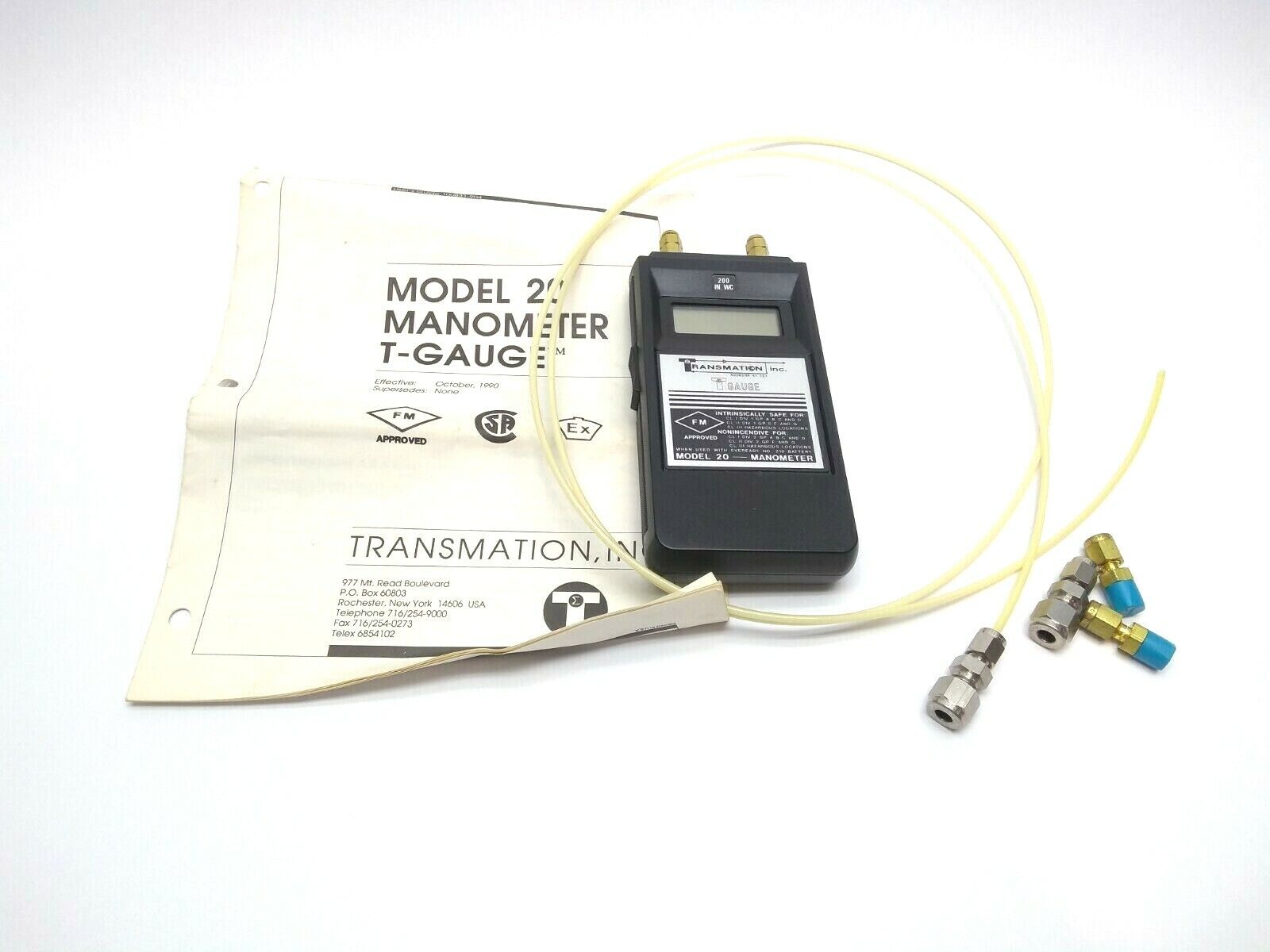 20113 | Transmation Inc. 20113 Model 20 Manometer T-Gauge