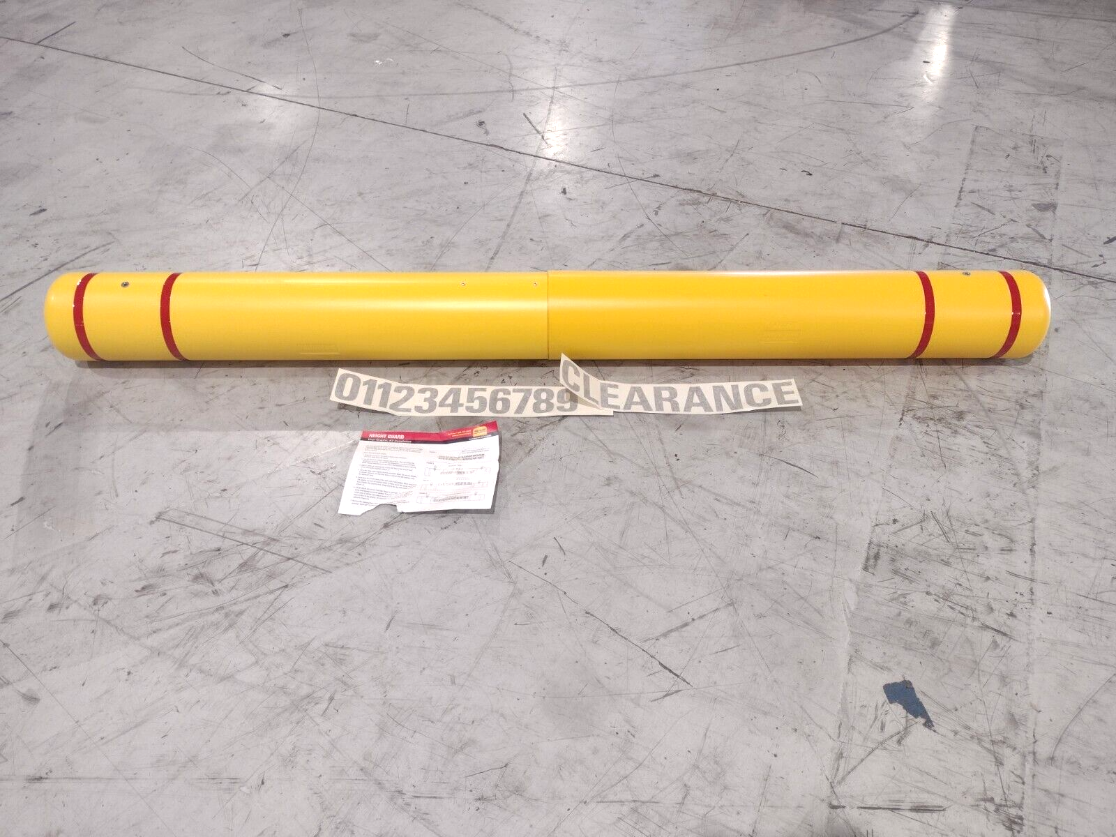 7" Height Guard | Post Guard 7" Height Guard 80" Yellow with Red Bands ...