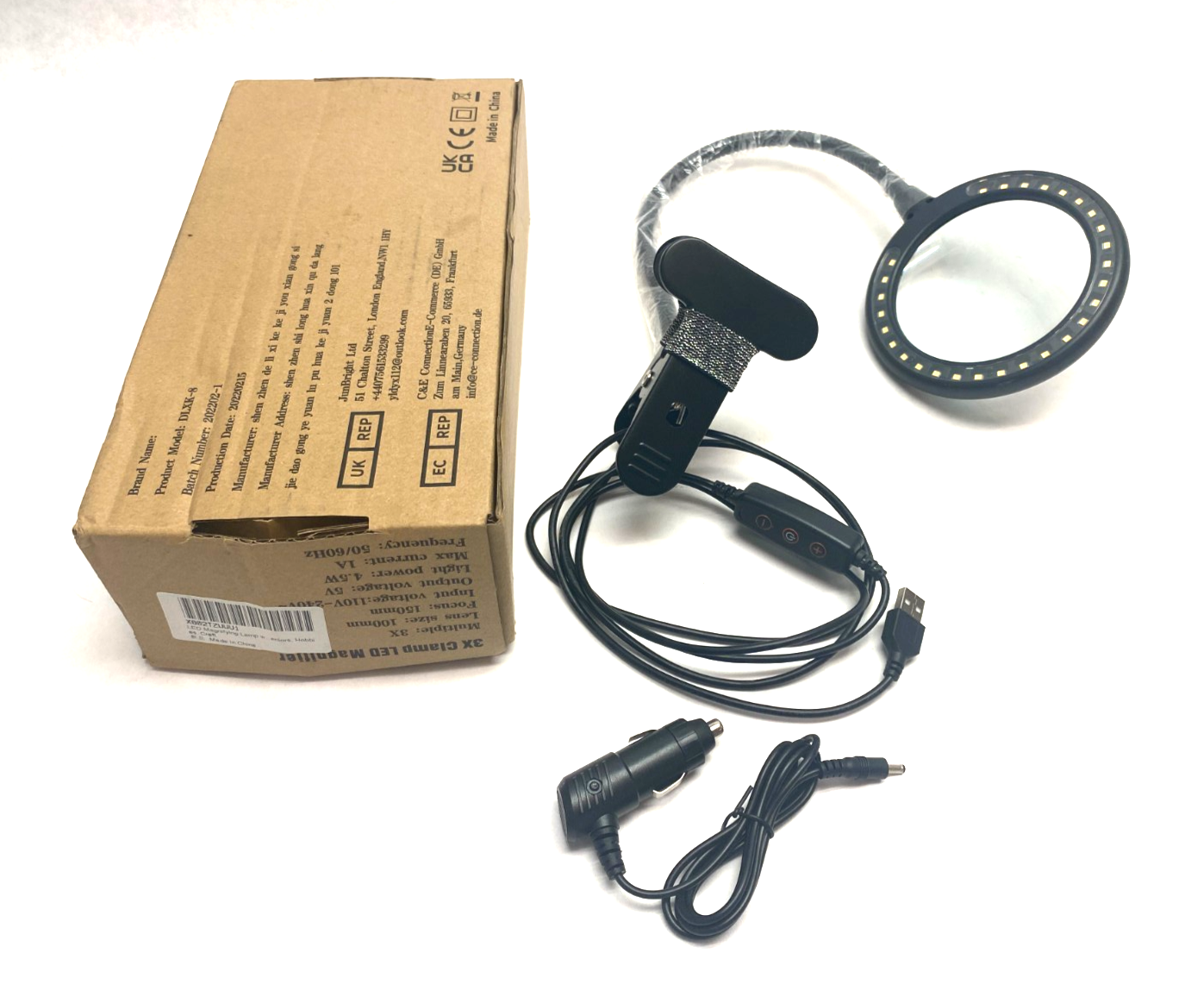 None | 3X Clamp LED Magnifier Lamp 100mm Lens Size 150mm Focus