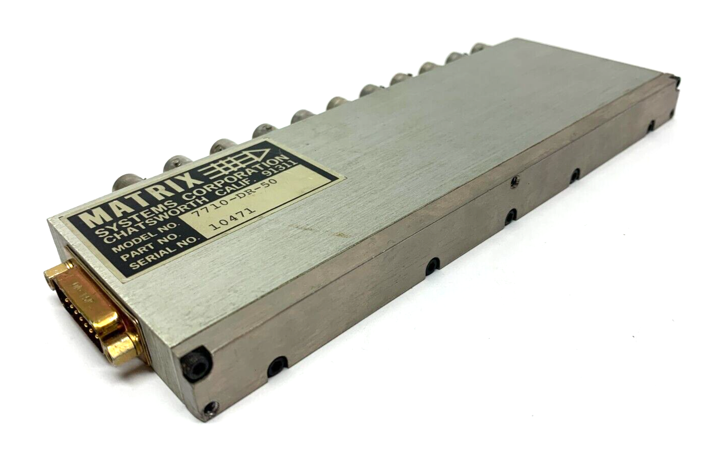 7710-DR-50 | Matrix Systems 7710-DR-50 Coaxial Relay Module 7000 Series ...
