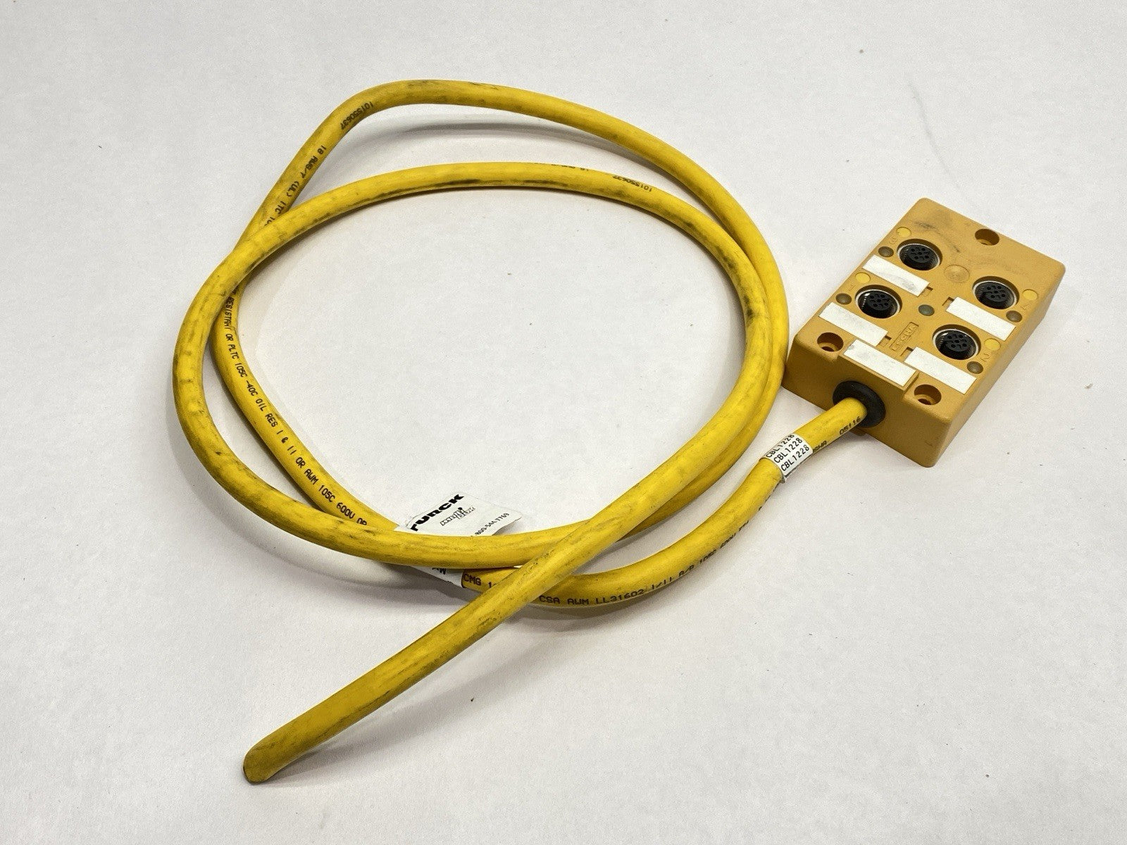 Turck VB 40-P7X5-5 4-Port Junction Box Female M12 5-Pin U7008 CUT CORD