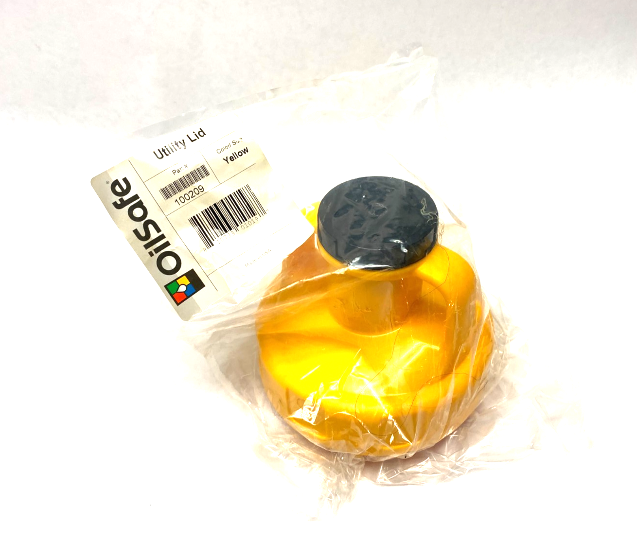 100209 | Oilsafe Utility Lid, Yellow, 48mm Opening - New