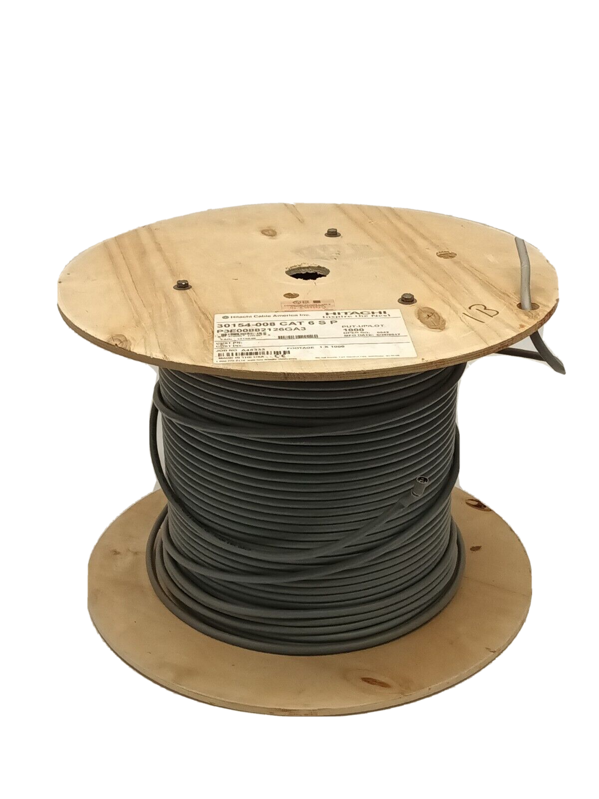 30154-008 | Hitachi 30154-008 Cat 6 Communication Cable Gray 215' FT