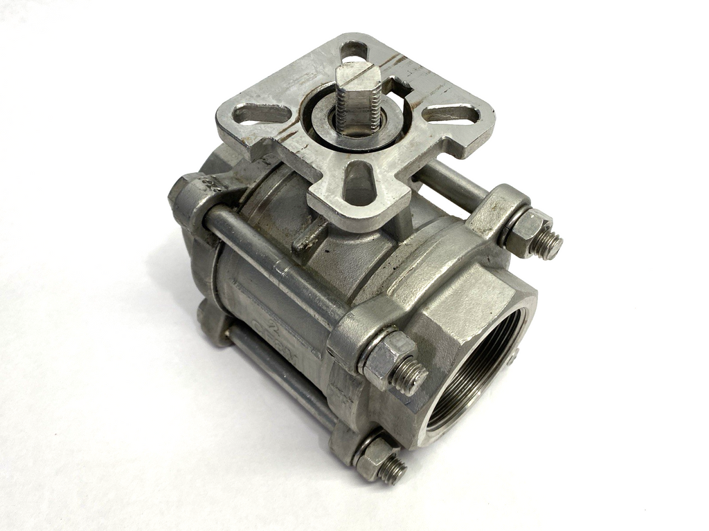 Stainless Steel Ball Valve 2" CF8M 14mm Square Stem Size 1000WOG F05/F