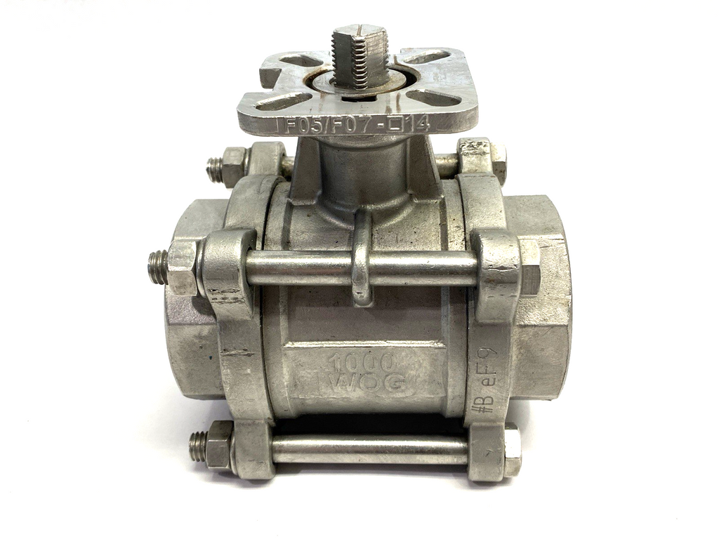Stainless Steel Ball Valve 2" CF8M 14mm Square Stem Size 1000WOG F05/F