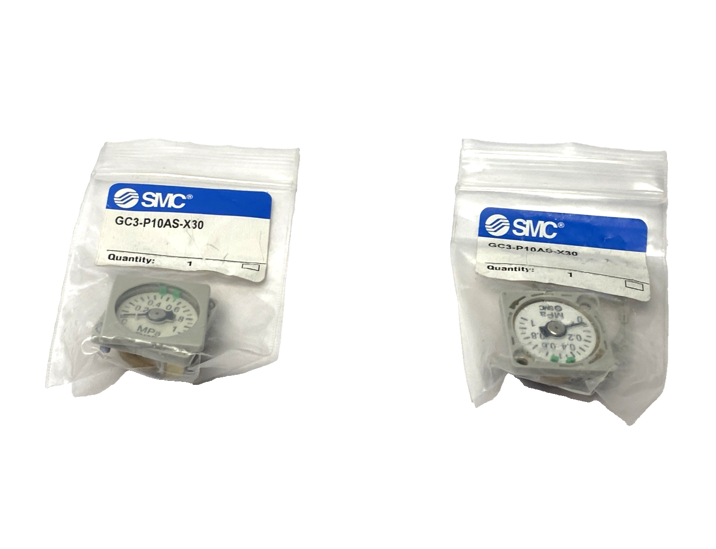 GC3-P10AS-X30 | SMC GC3-P10AS-X30 Regulator Pressure Gauge LOT OF 2