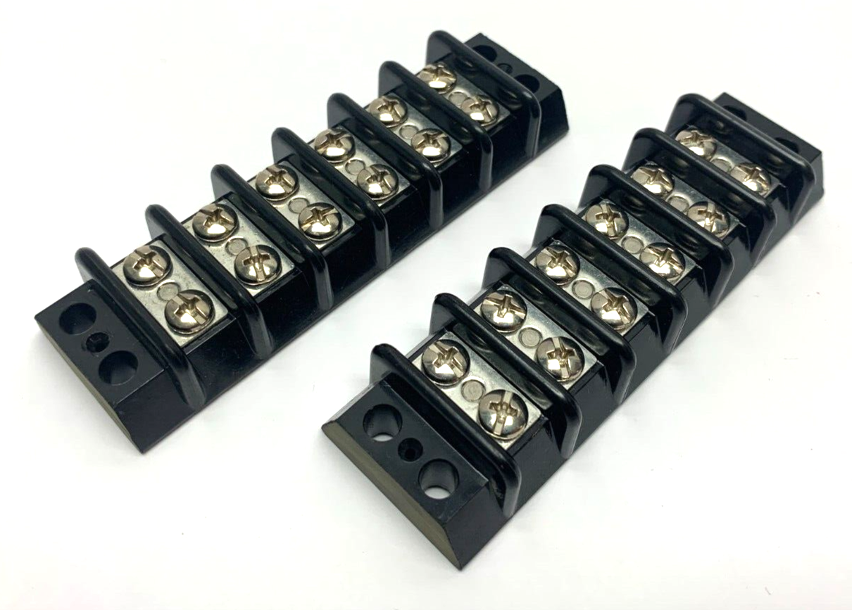 | Marathon 671-GP-6 Six Pole Terminal Barrier Strip LOT OF 2