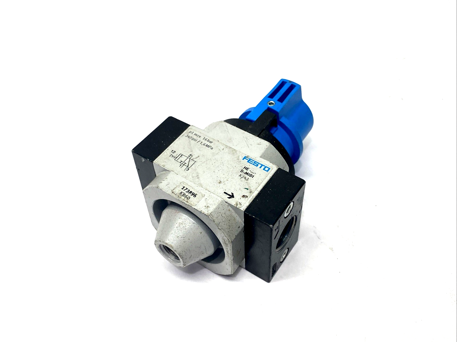 HE-1/2-D-MIDI-NPT | Festo Pneumatic On/Off Valve - Used