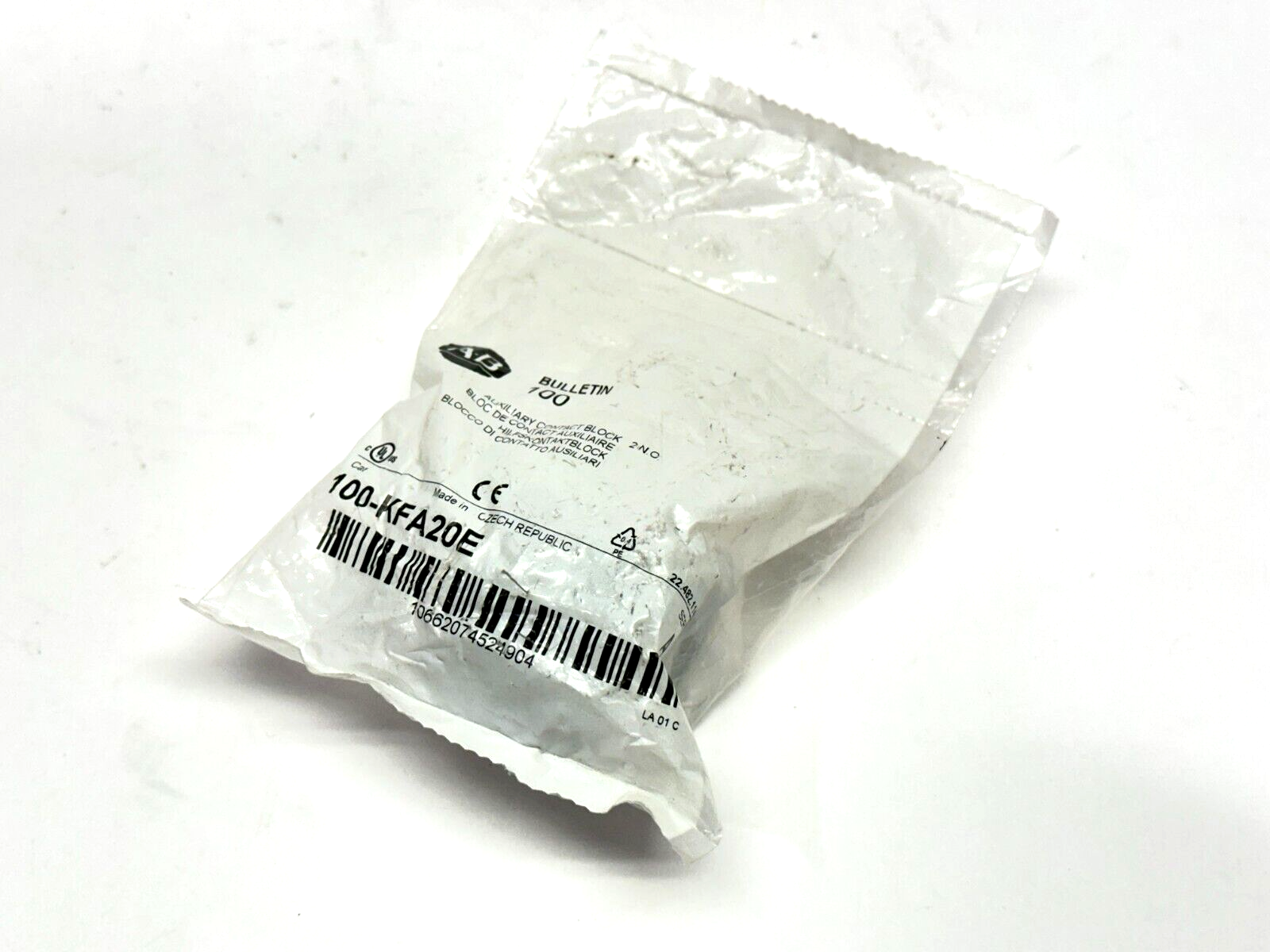 100-KFA20E | Allen Bradley 100-KFA20E Ser A Auxiliary Contact Block 600VAC