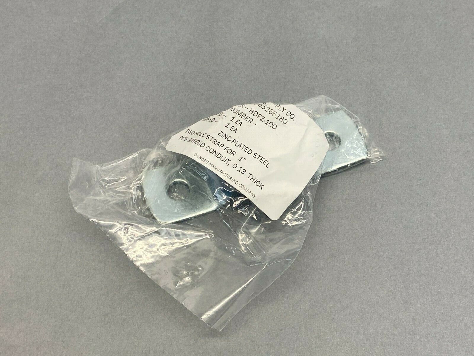 HDPZ-100 | DMC HDPZ-100 Heavy-Duty 1" Pipe Strap, Zinc Plated 7/16" Hole