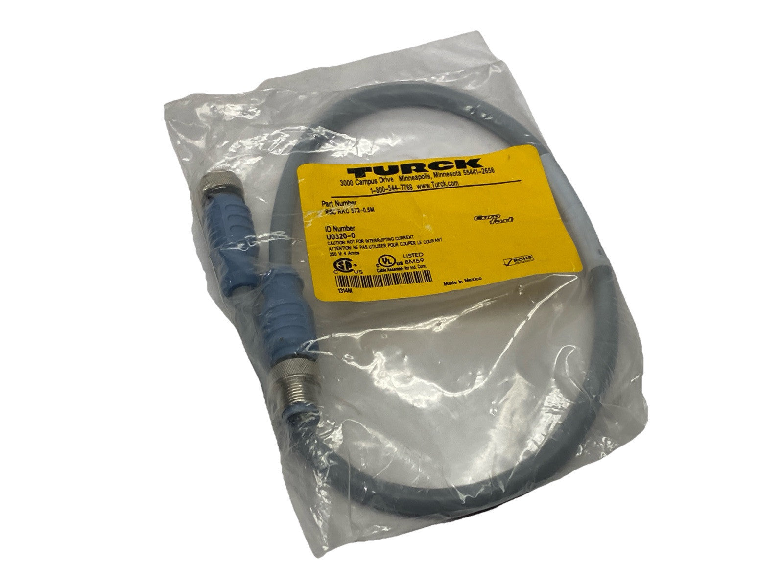 RSC RKC 572-0.5M | Turck RSC RKC 572-0.5M Eurofast Connection Cable M/F ...
