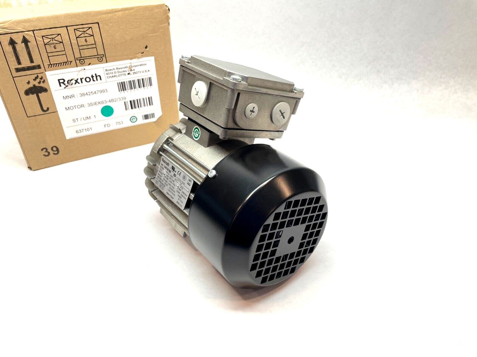 Bosch Rexroth 3842547993 Electric Motor, 230/400V, .22kW Bosch Rexroth 3842547993 Electric Motor, 230/400V, .22kW