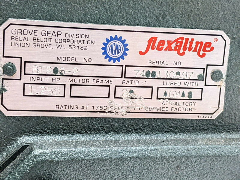 Grove Gear B1206-2 Flexaline Gear Reducer 1.258HP 20:1 – Maverick ...