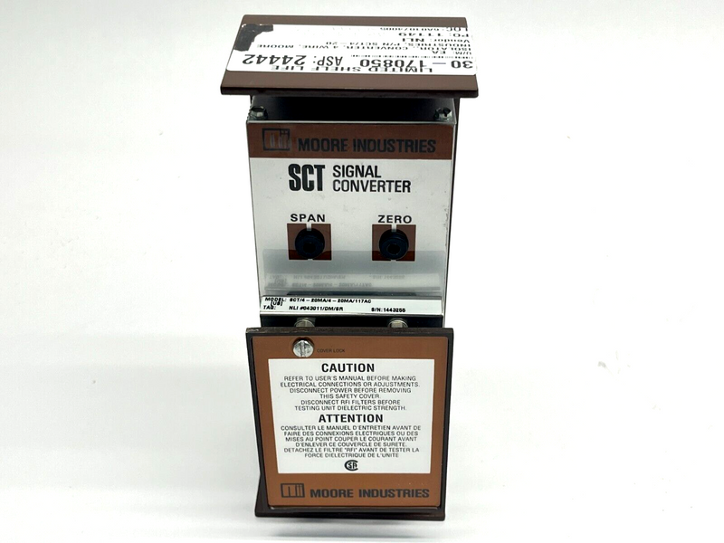 Moore Industries SCT/4-20mA/4-20mA/117AC UB SCT Signal Converter ...
