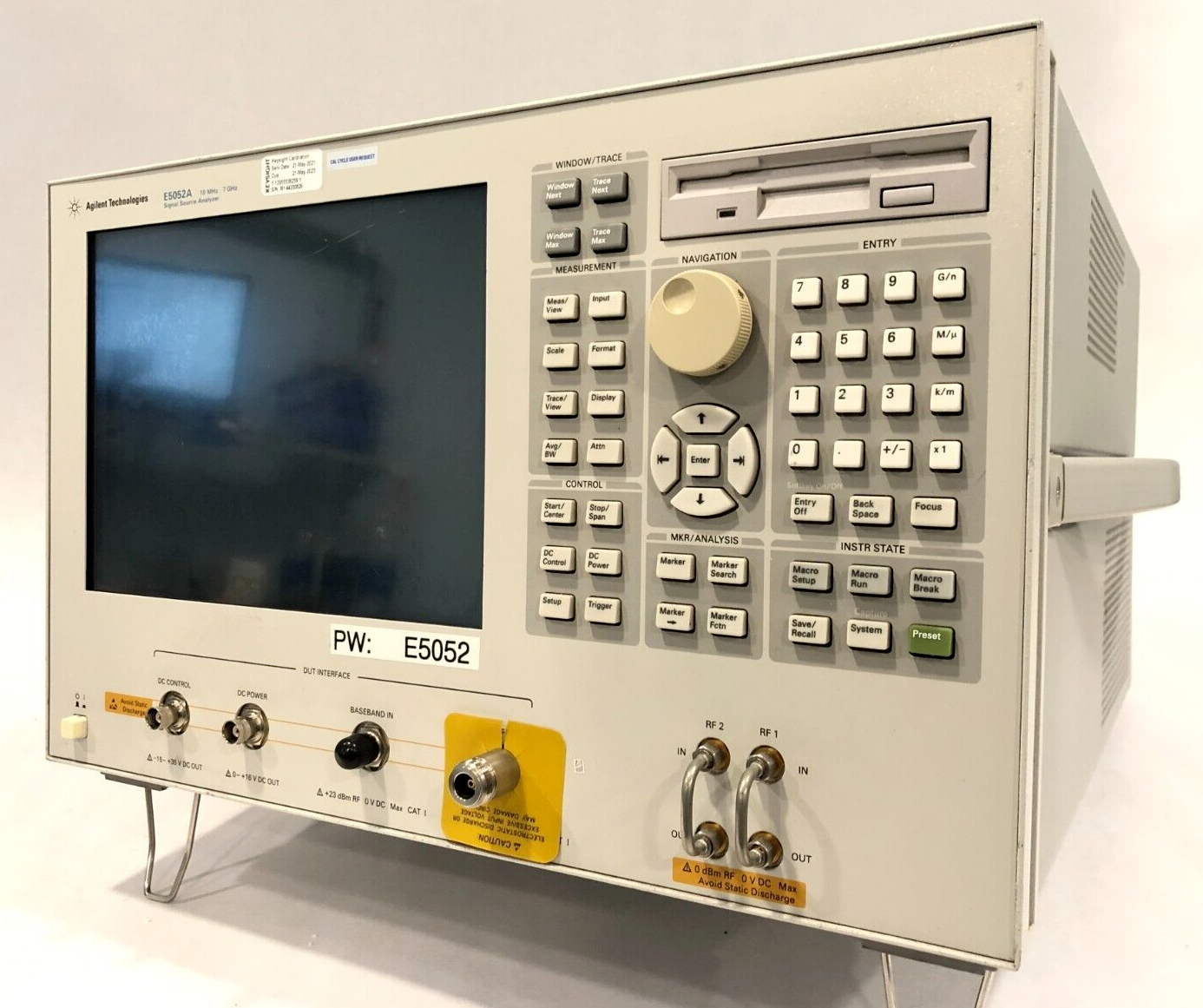 Agilent E5052A Signal Source Analyzer, 10 MHz - 7 GHz, E5052A-CFG001 ...