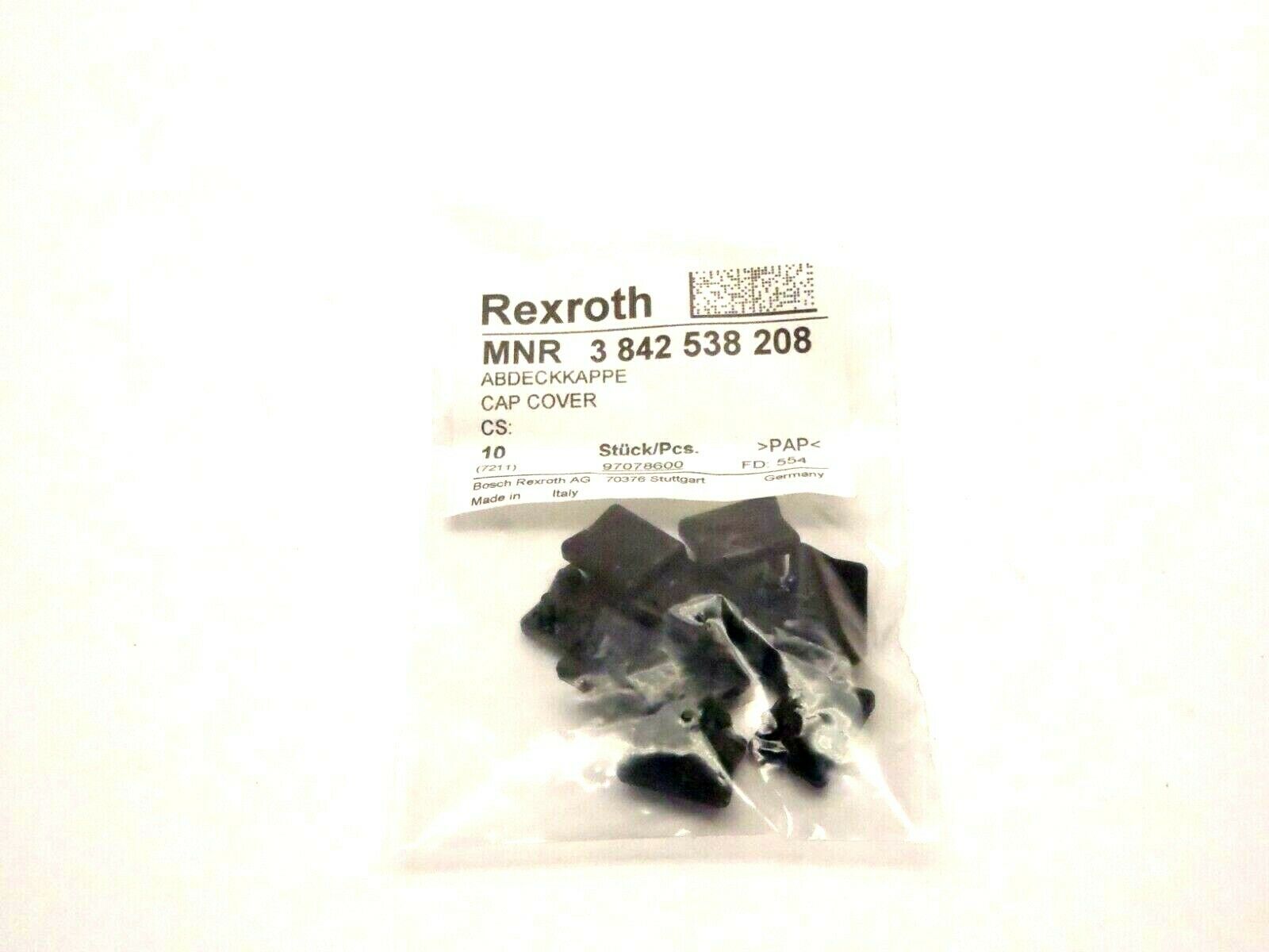 3 842 538 208 | Bosch Rexroth 3842538208 Cap Cover BAG OF 10